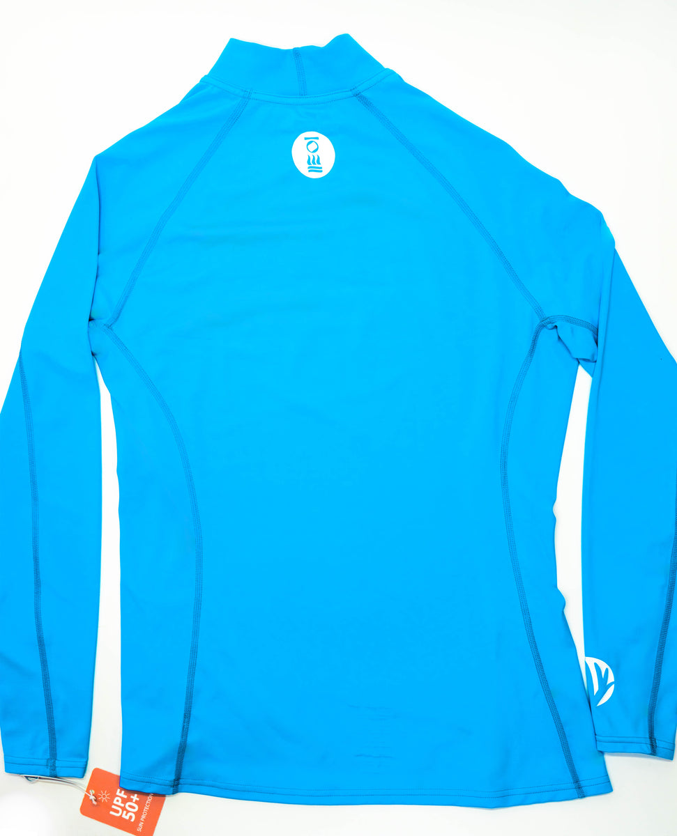 Recycled Ocean Plastic Rash Guard - Light Blue – Coral Restoration ...